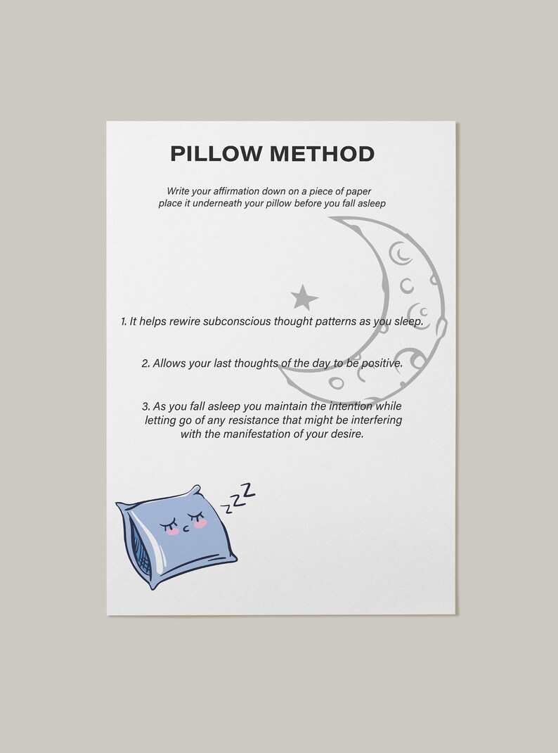 Pillow Method Digital Print, Printable Art, Therapy Decor, Therapist ...