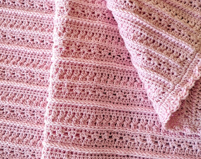 Handmade Baby Blanket, Crochet, Baby Girl, Pink - Etsy