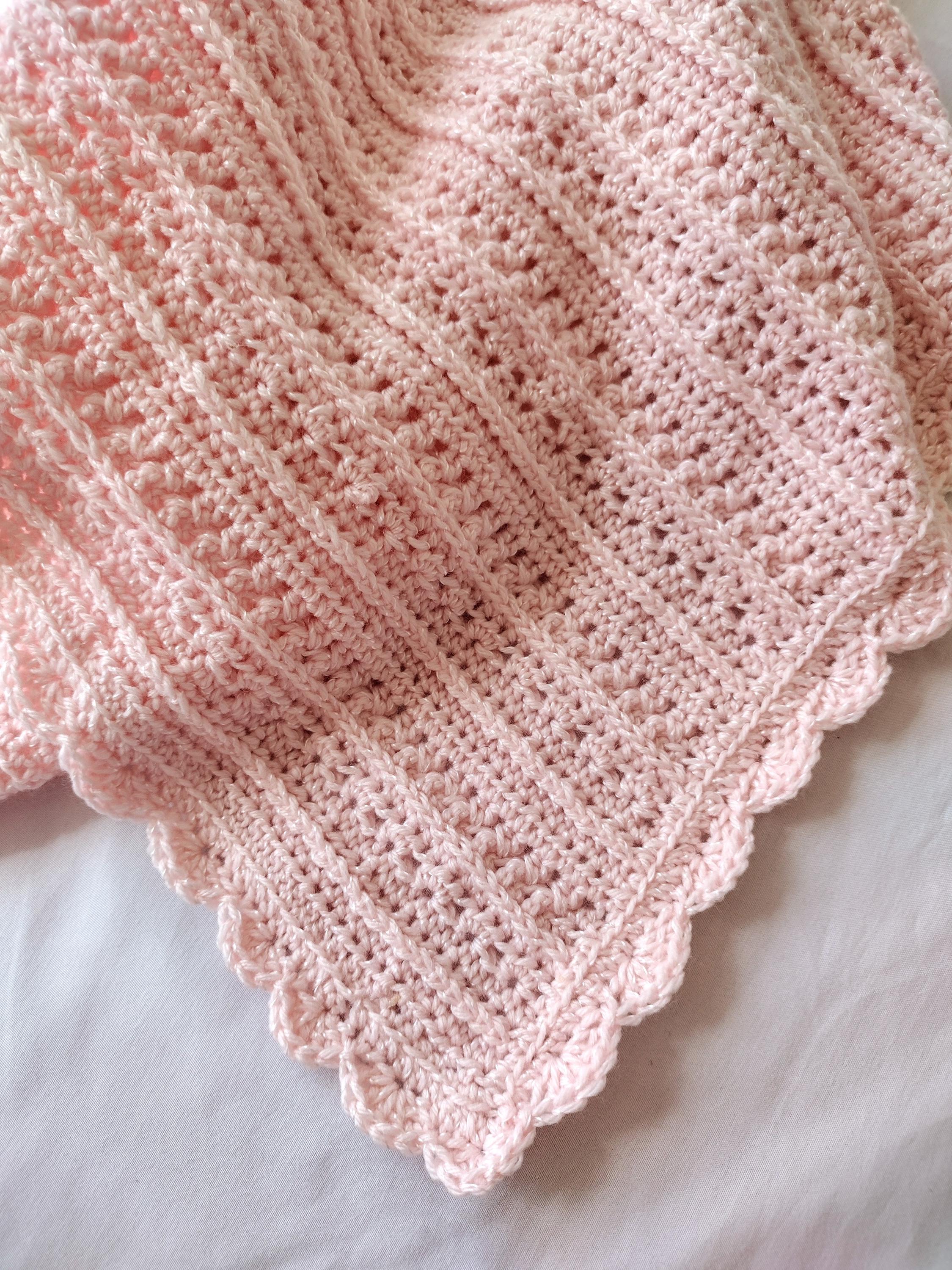 Baby Blanket, READY TO SHIP, Evelyn Blanket, Pink Baby Girl Blanket ...