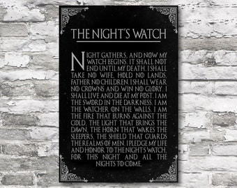 Night Watch Oath - Etsy
