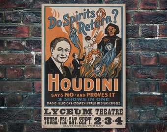Harry Houdini Art - Etsy