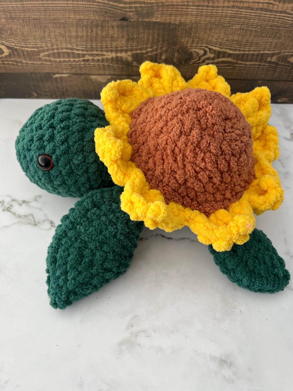 Amigurumi Sunflower Turtle, Sunflower Turtle, Sea Turtle Plushie ...