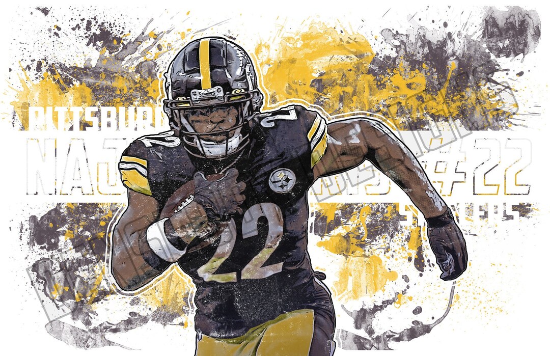 Najee Harris, Pittsburgh Steelers, Poster Wall Art Printable, Man Cave ...