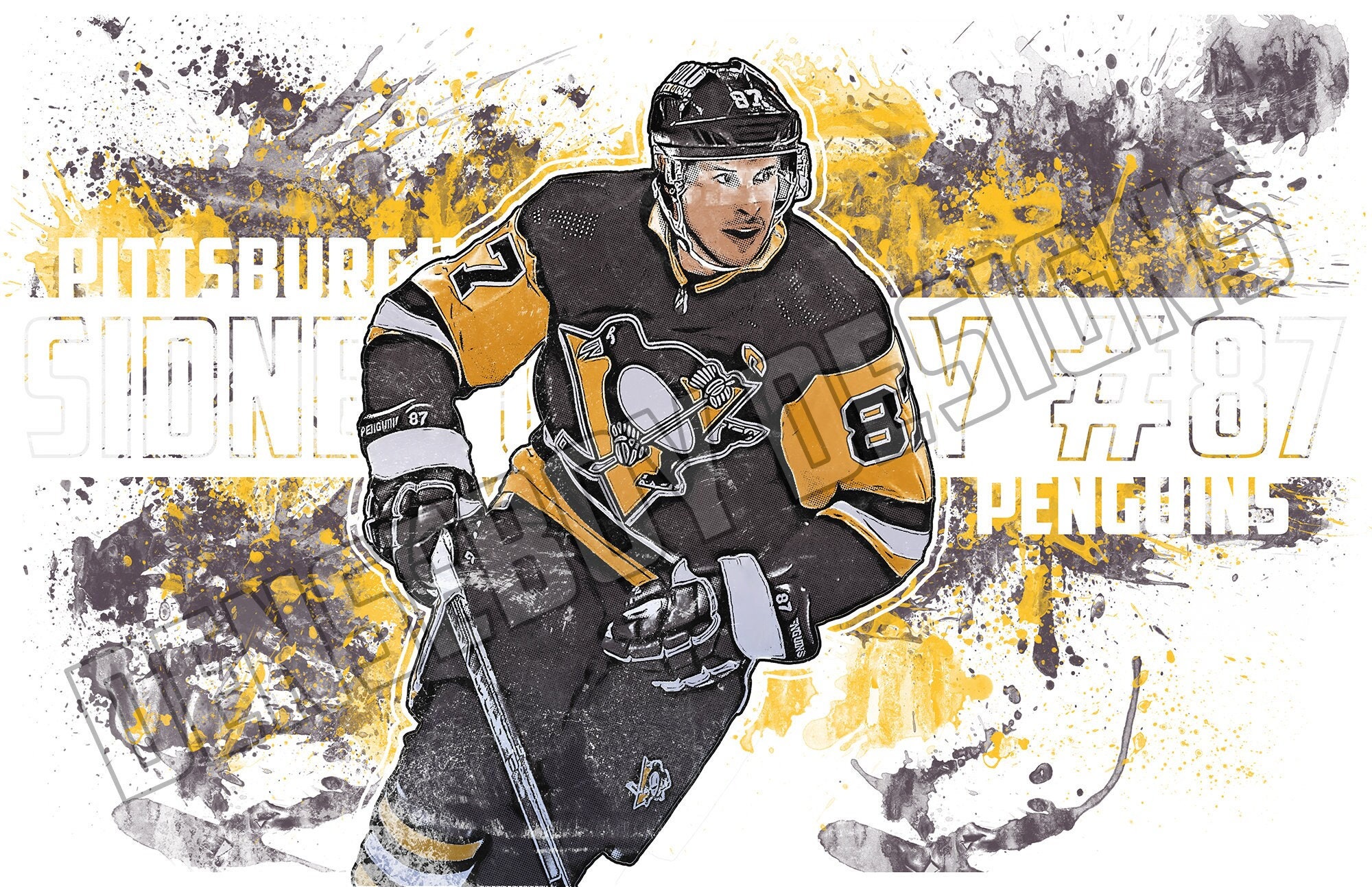 Sidney Crosby Pittsburgh Penguins Poster Wall Art Printable - Etsy