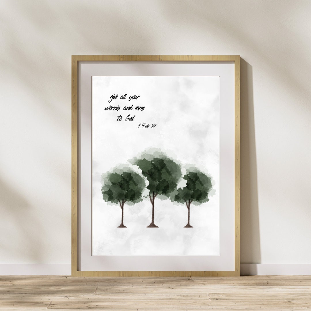 Bible Verse Poster / Christian Wall Art / Christian Home Decor - Etsy