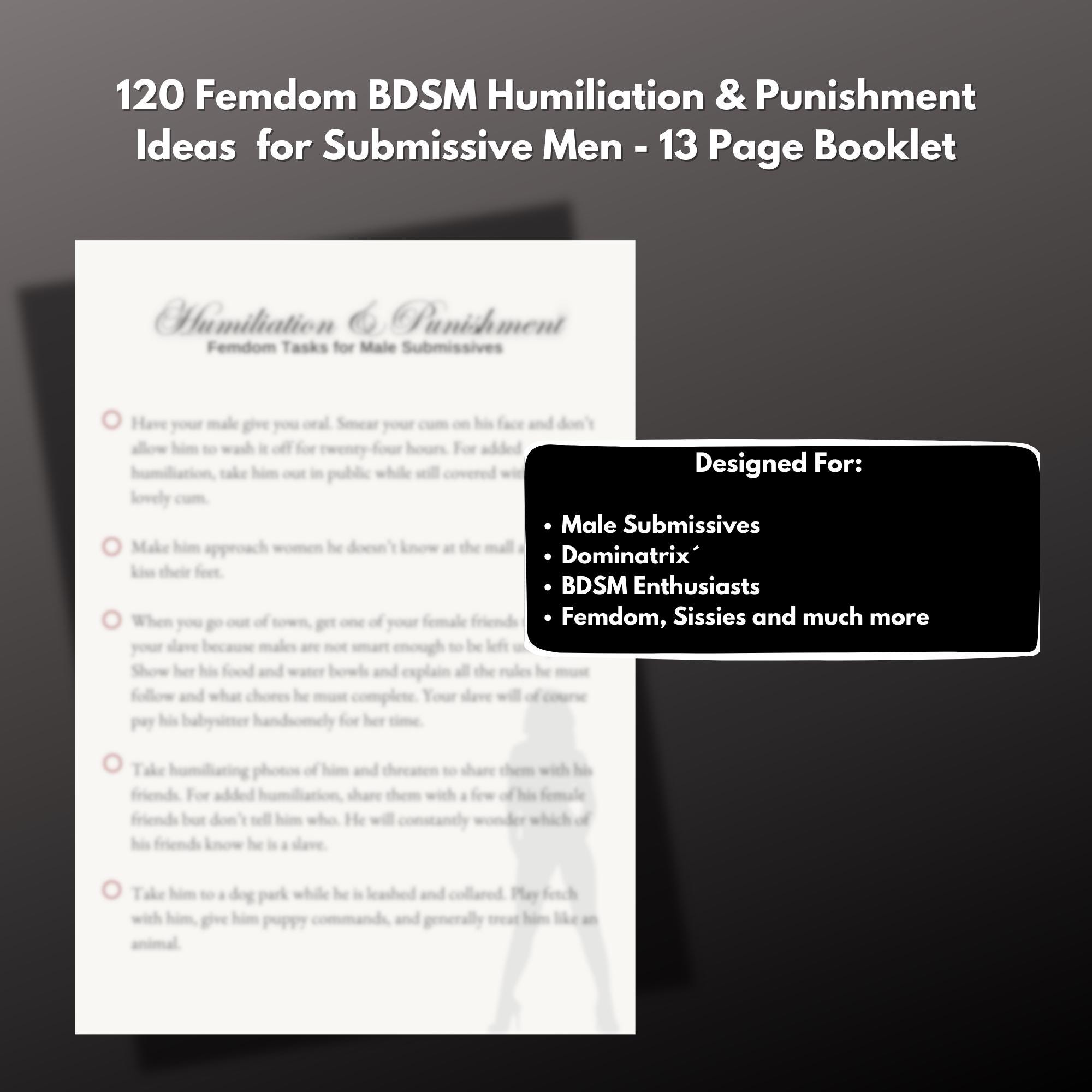 120 Femdom Humiliation & Tasks for Submissive Men - Sissy Humiliation ...