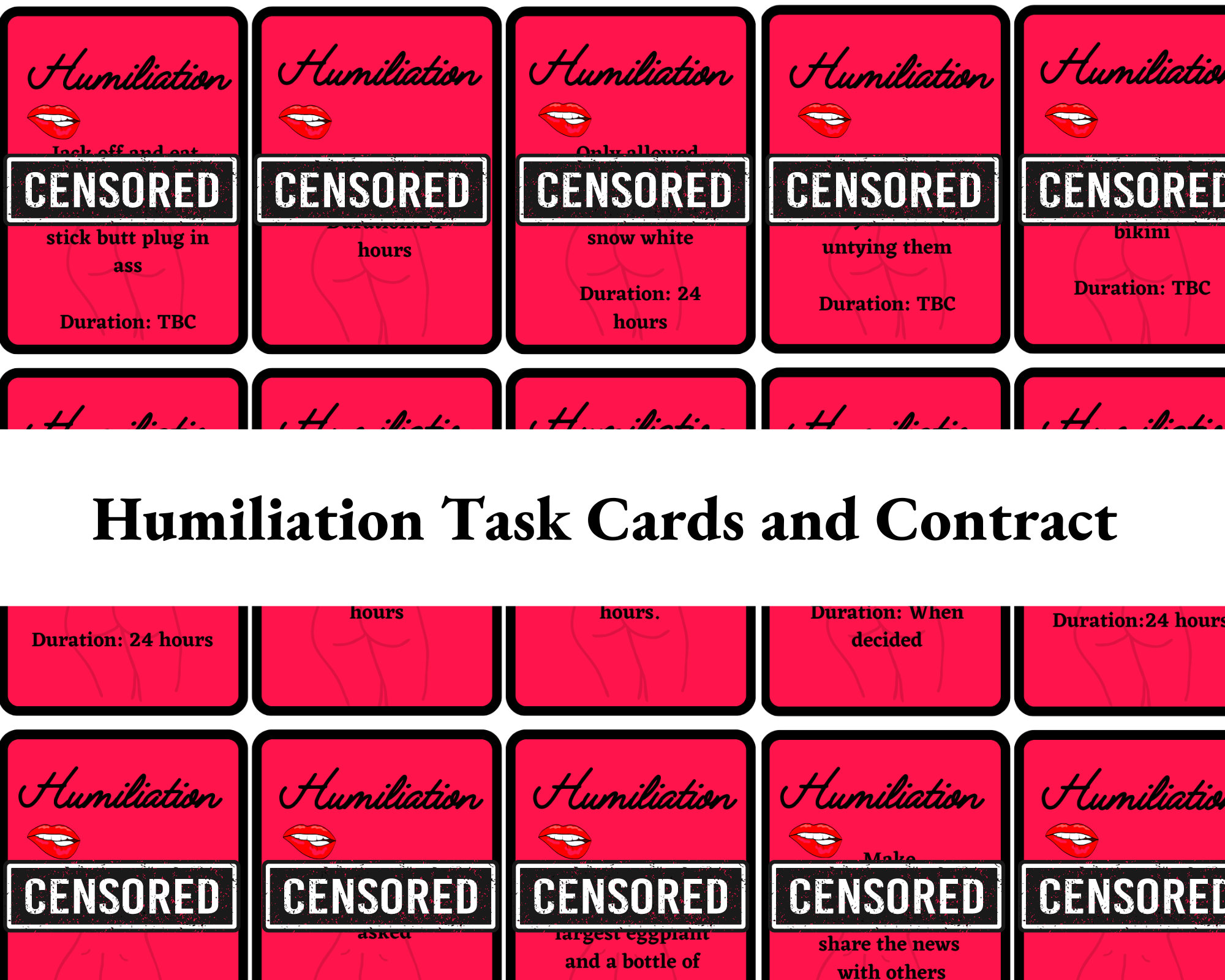 Sissy Humiliation Tasks Submissive Male Sex Game Instant Download Etsy