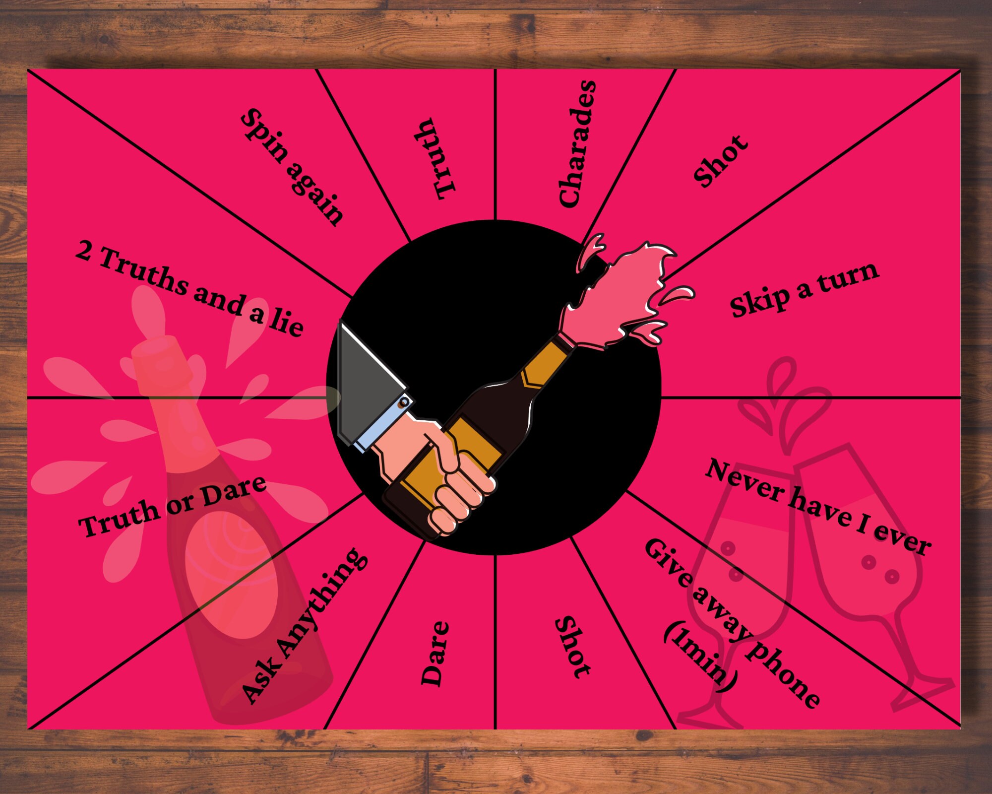 Spin the Bottle, Party Games, Drinking Board Games - Adult Drinking ...