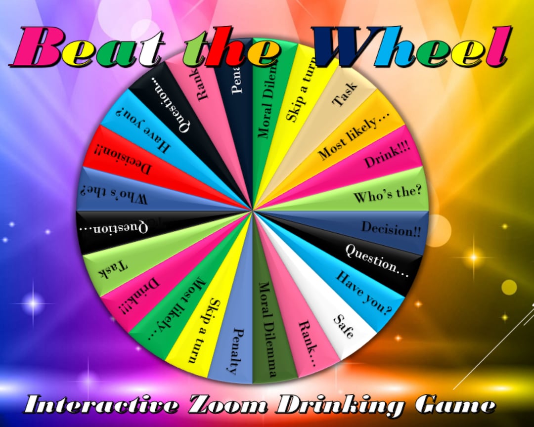 Wheel of Fortune Drinking Game: Interactive Zoom Party (powerpoint ...