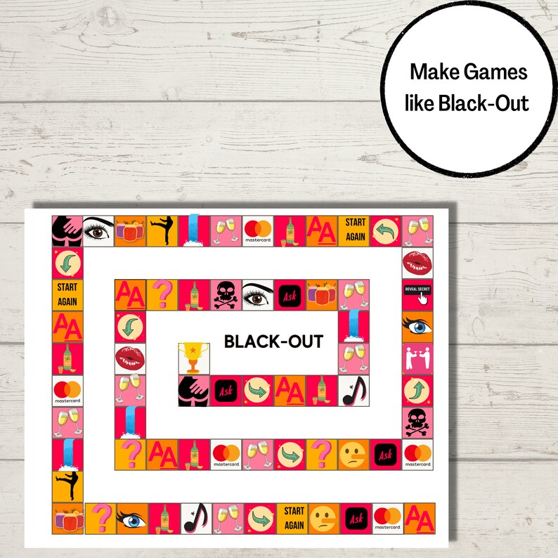 Blank Canva Game Template Editable Board Game Template Etsy Singapore