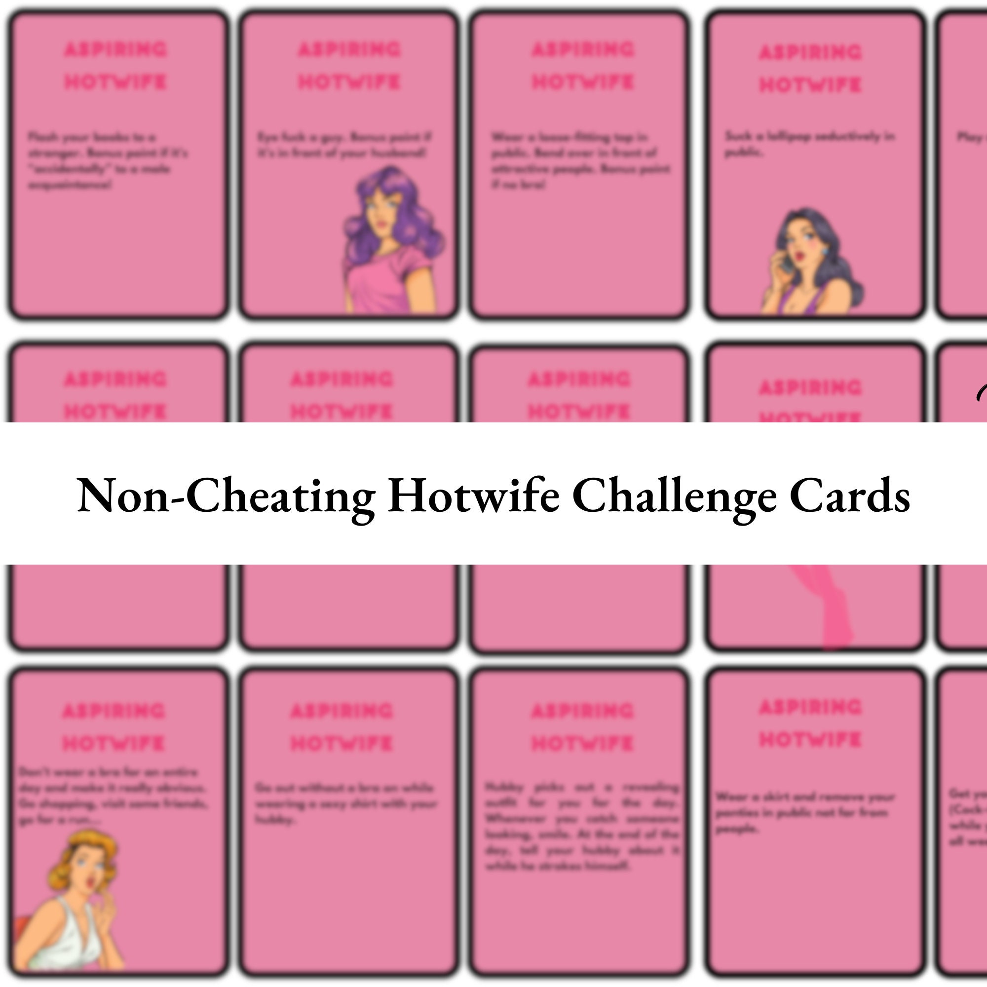 Aspiring Hotwife Challenge Cards - Beginner Hotwife Dares Game - Ultimate Sex Game for the Non ...