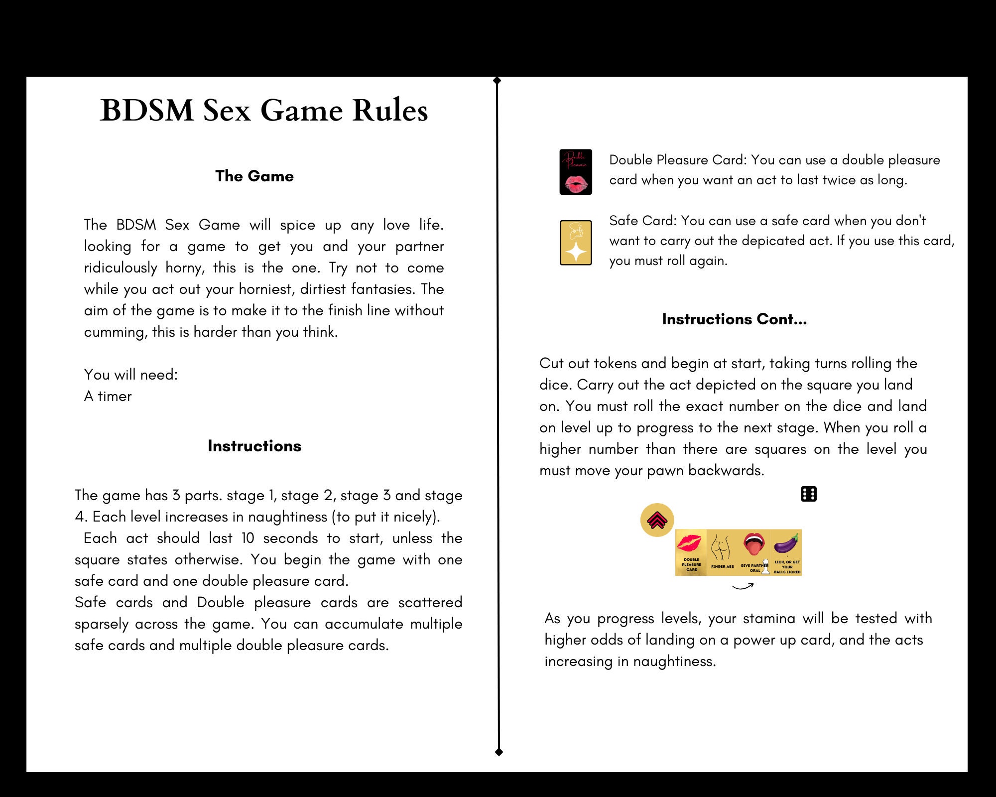 Bdsm Sex Dice Game Sex Position Game Over 48 Foreplay Sex And Bdsm Activities Perfect Sexy T