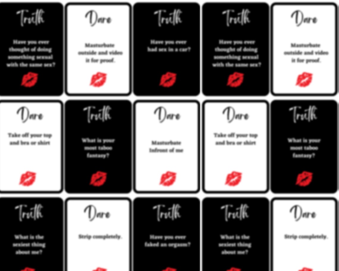200+ Naughty Truth or Dare Game Cards, Dirty Printable Sex Game for ...