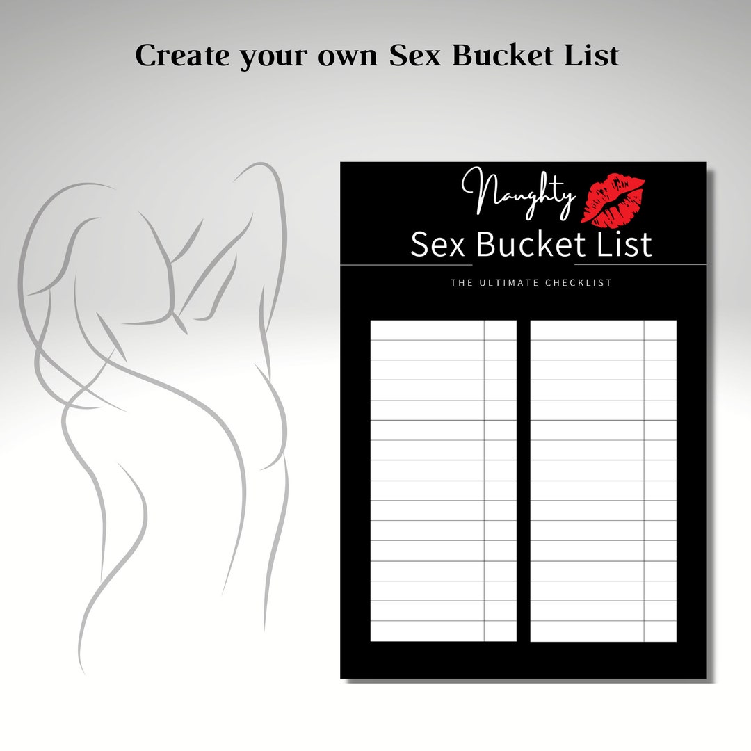 Sex Checklist Template Naughty Sex Bucket Challenge Canva Editable Svg And Pdf Etsy