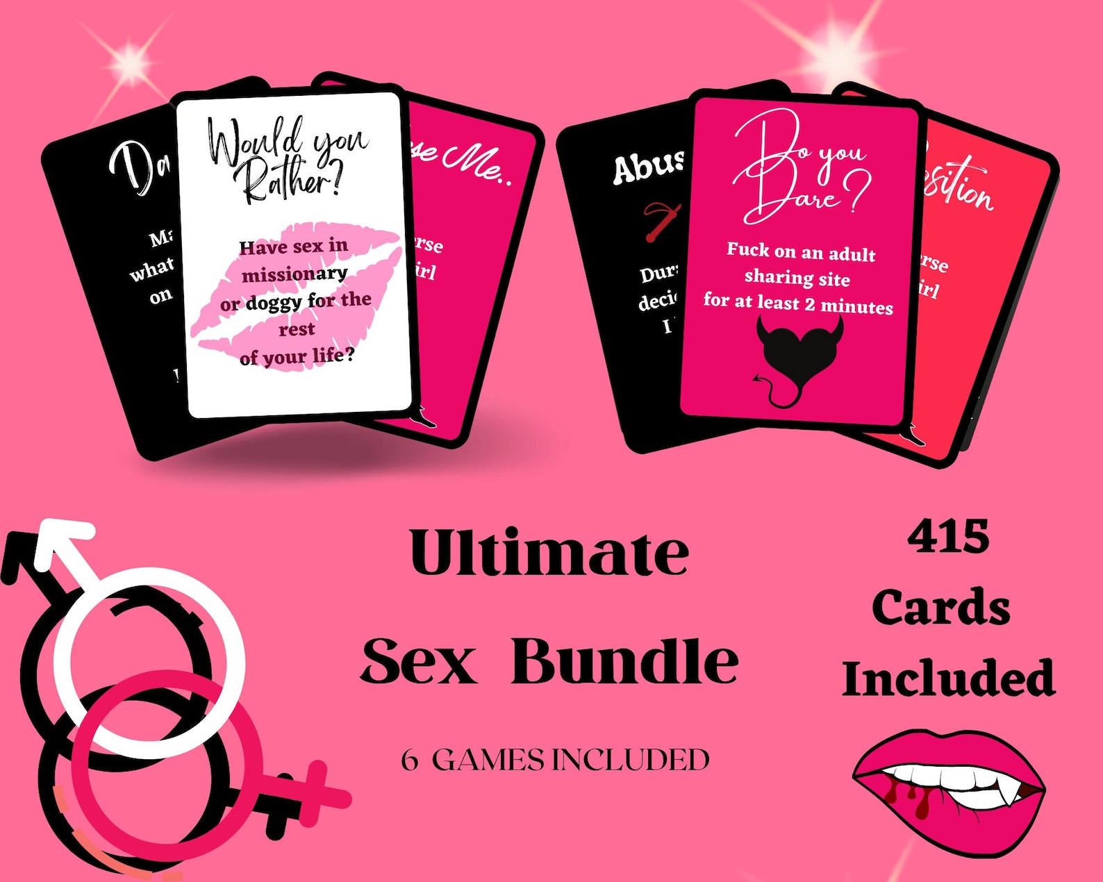 6 in 1 - Ultimate Sex and Foreplay Card Game Bundle for Couples - - Etsy