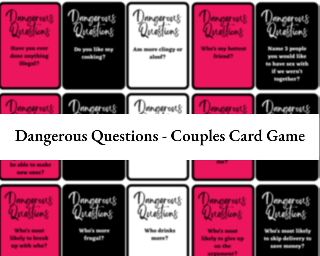 Dangerous Questions Card Game: Intimacy for Couples (canva Editable ...