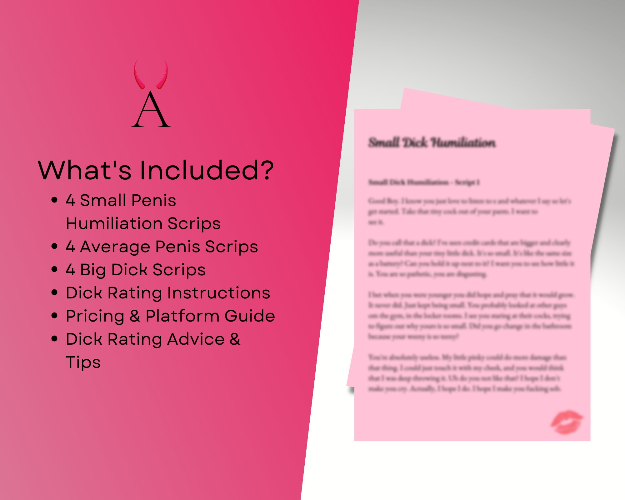 12 Dick Rating Scripts and Instructions for Adult Content Creators and Couples SPH Instant ...