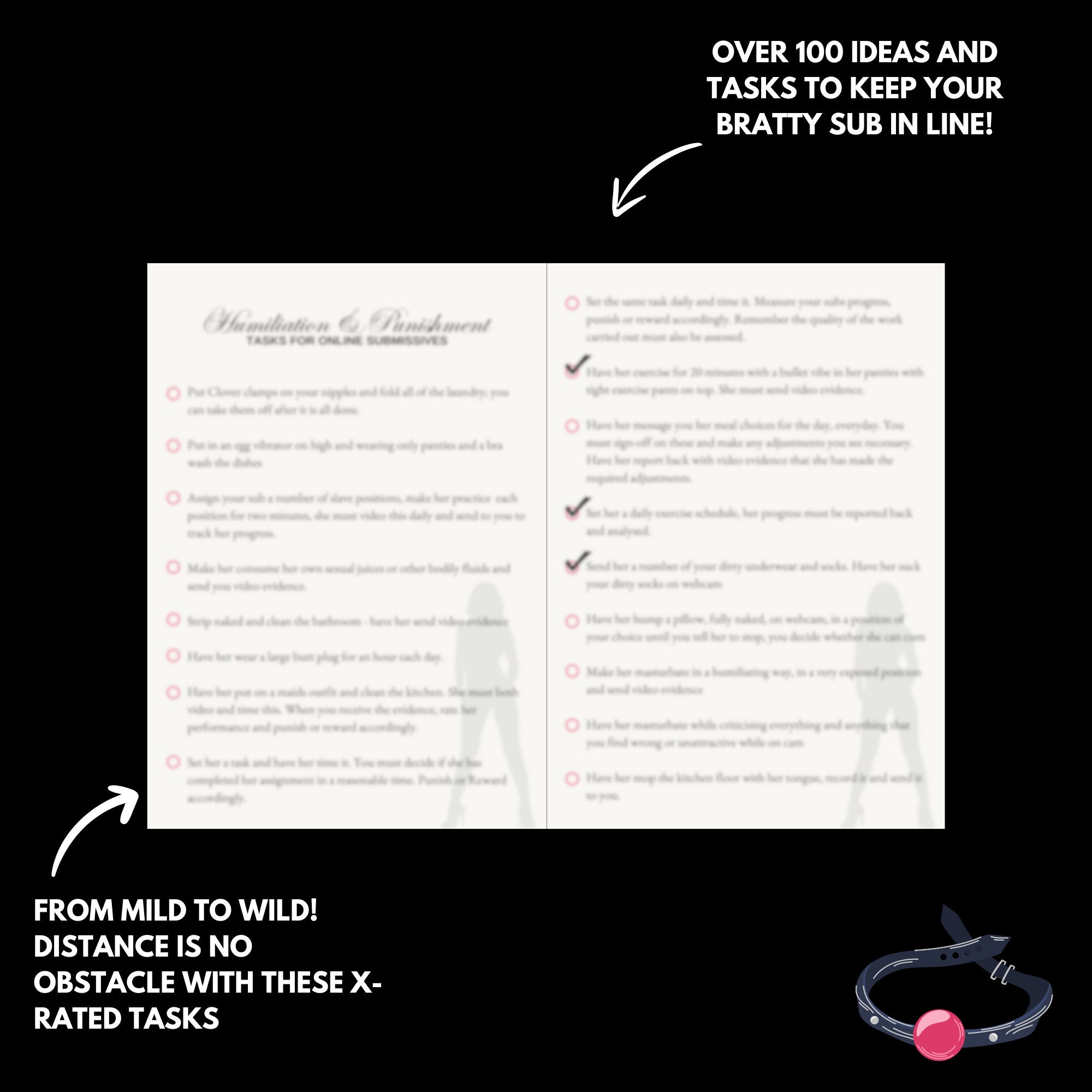 100 Tasks for Your Online Submissive - Rules for Female Submissive - Long Distance Sub Guide ...