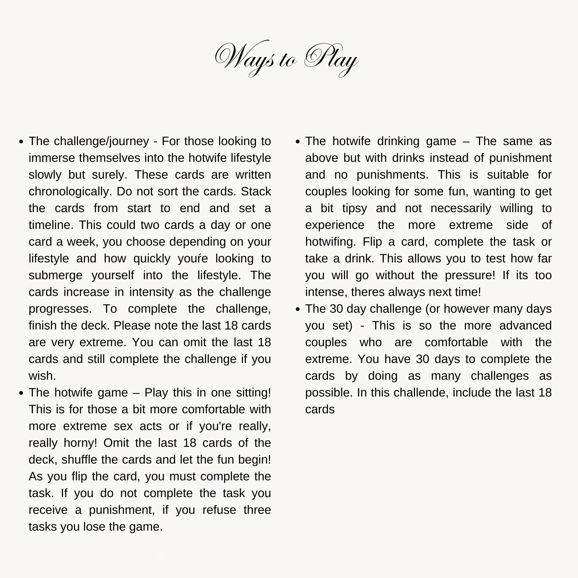 Hotwife Challenge & Dare Cards - Ultimate Hotwife Game for Cuckold ...