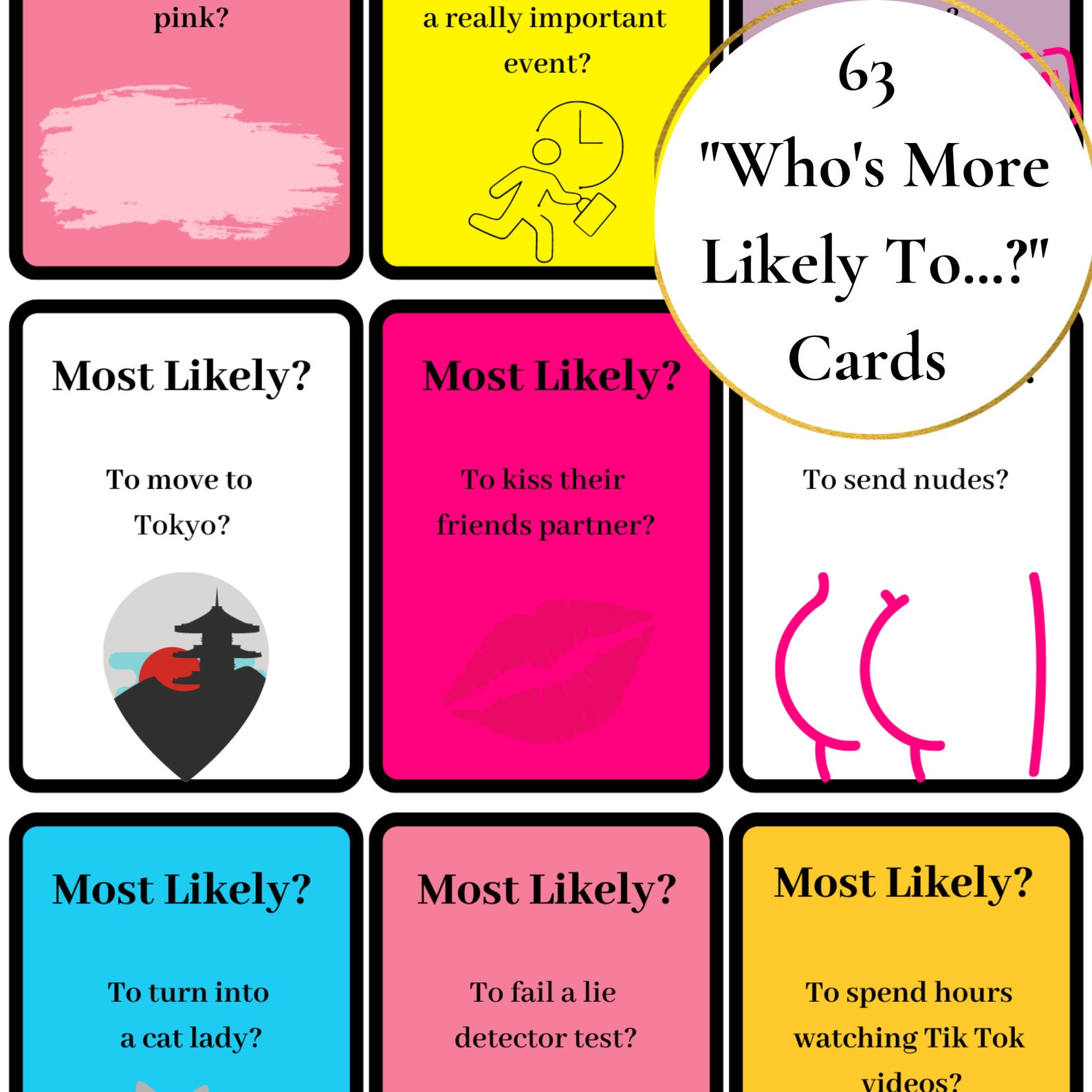 Most Likely to Card Game: Adult Party Game (digital Download) - Etsy
