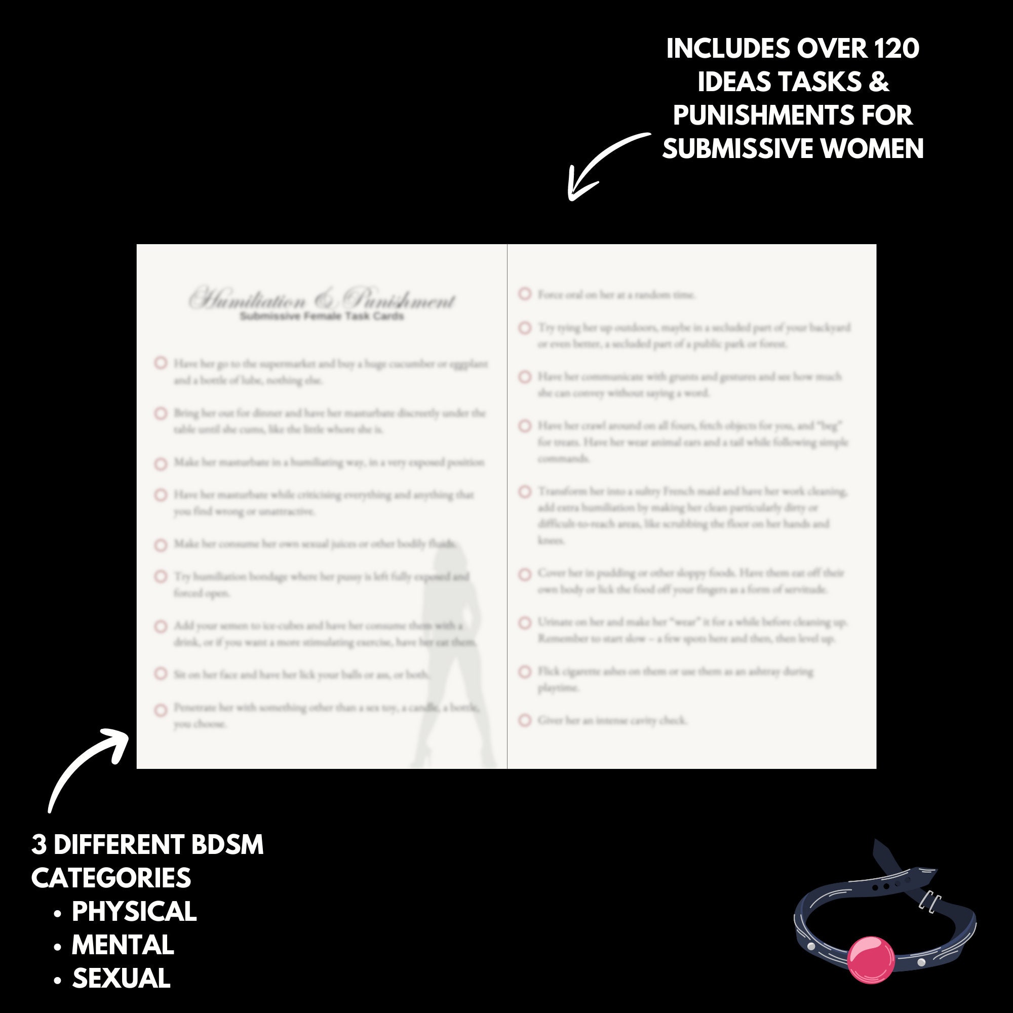 120 BDSM Humiliation and Punishment Tasks for Submissive Woman - BDSM ...