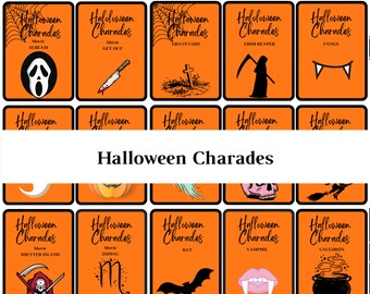 Halloween Games, Halloween Charades, Halloween Party Games, Printable ...