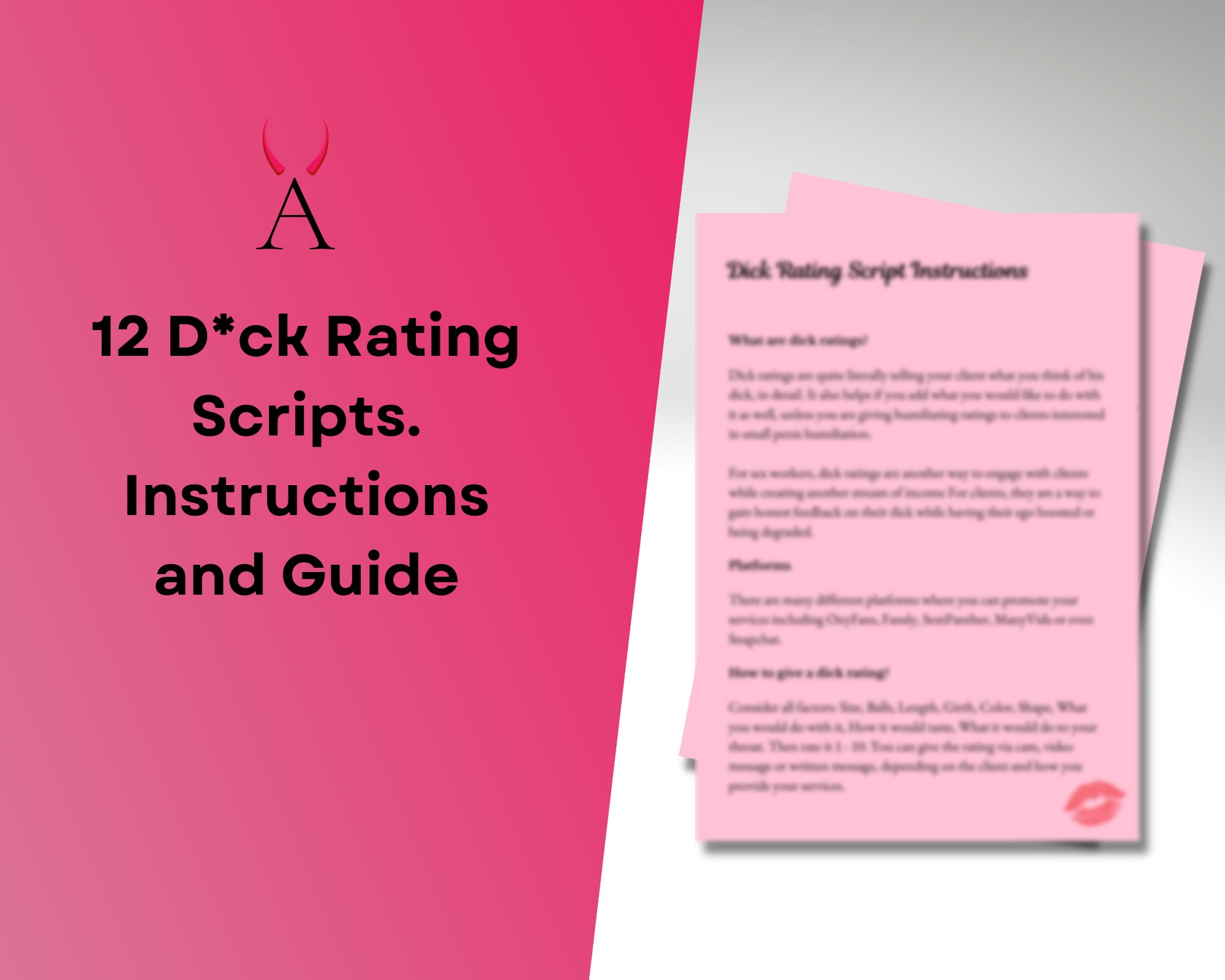 12 Dick Rating Scripts and Instructions for Adult Content Creators and ...