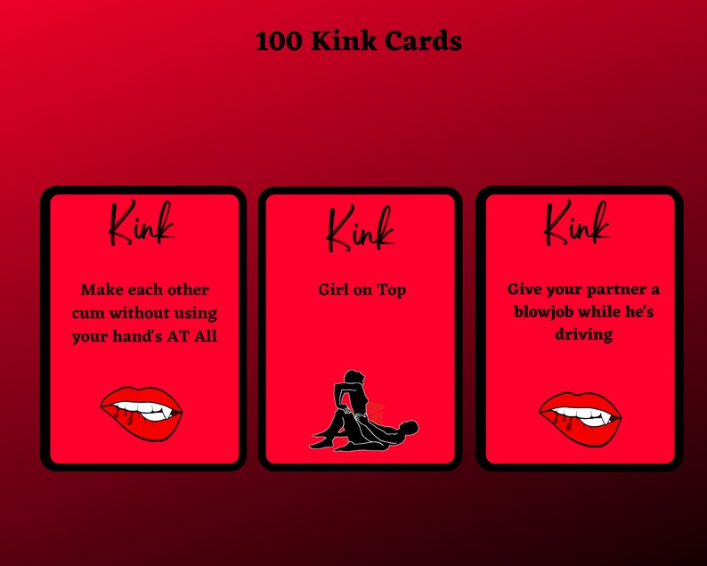 Kinky Cards Couples Sex Game Sex Printable Naughty Valentines Day T