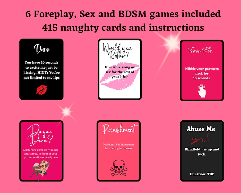 6 in 1 - Ultimate Sex and Foreplay Card Game Bundle for Couples - - Etsy