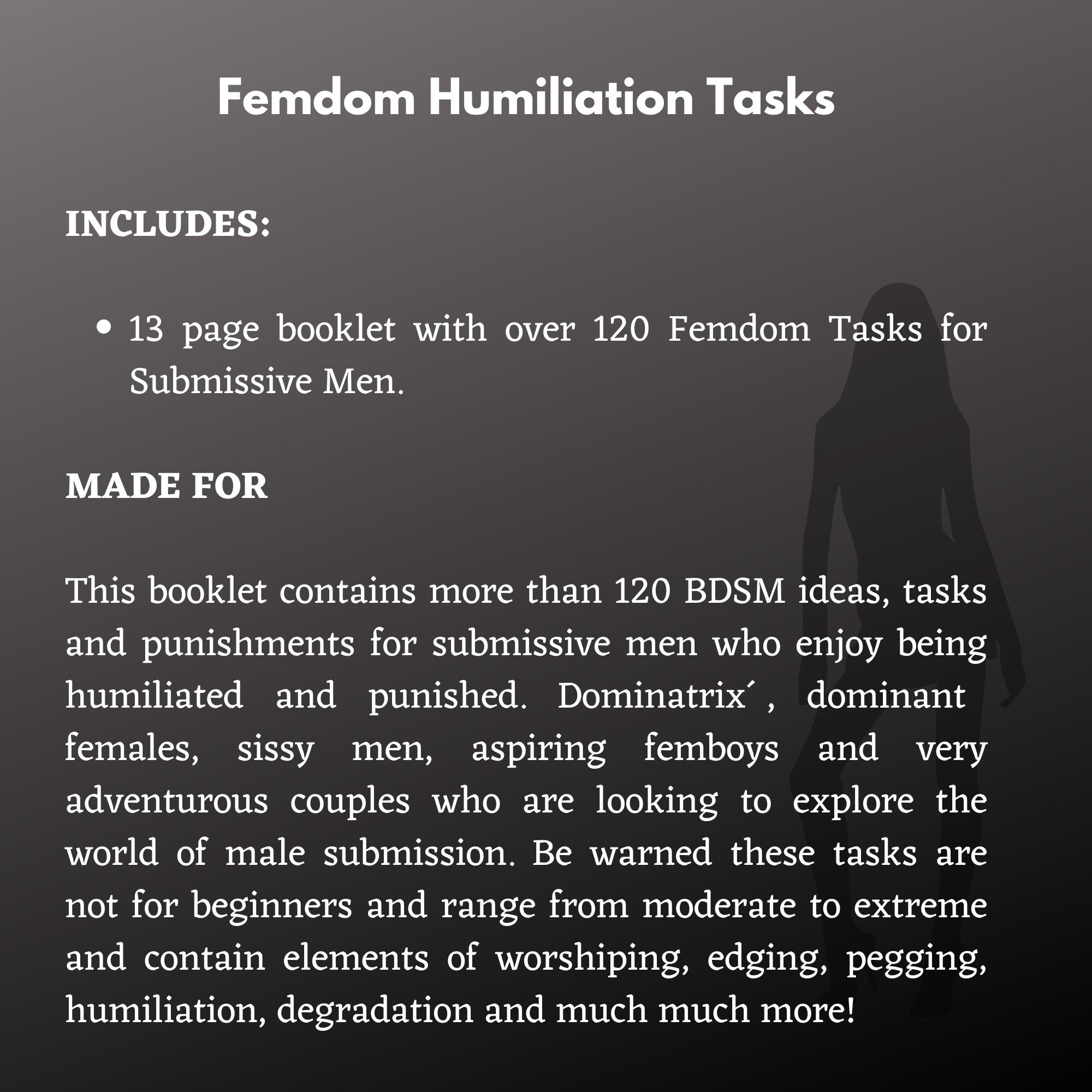 120 Femdom Humiliation & Tasks for Submissive Men - Sissy Humiliation ...