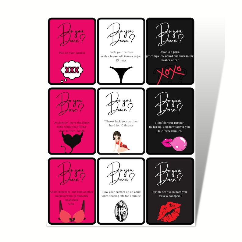 Extreme Sex Card Game Instant Digital Download Bdsm Sex Etsy