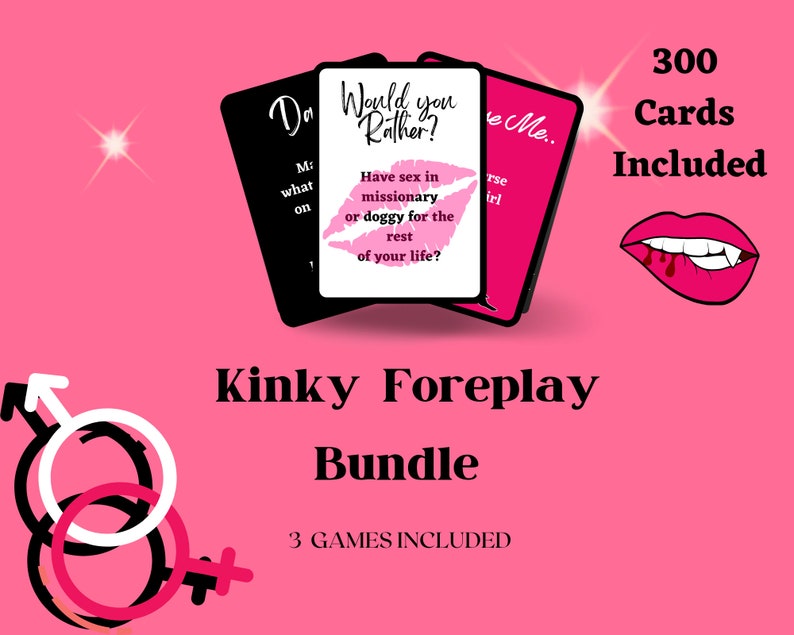 Kinky Foreplay Couples Card Game Bundle - Printable Drinking Sex Game ...