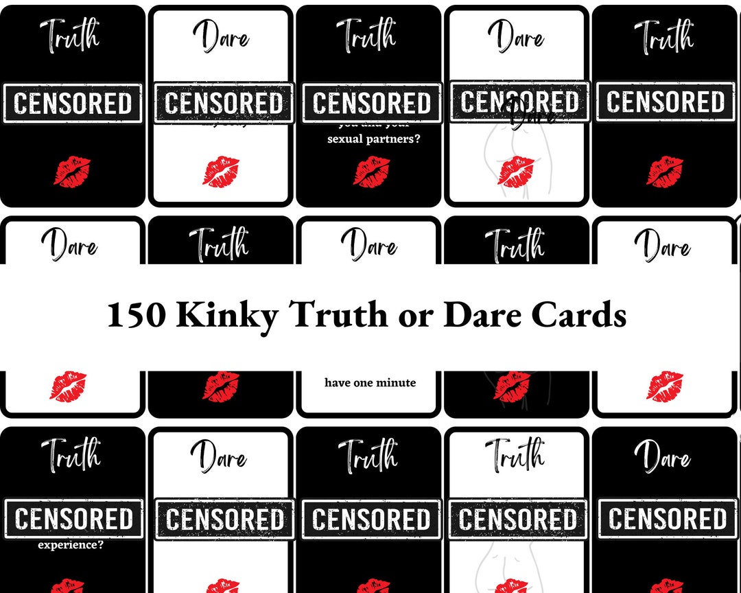 150 Kinky Truth Or Dare Cards Naughty Printable Couples Foreplay Game