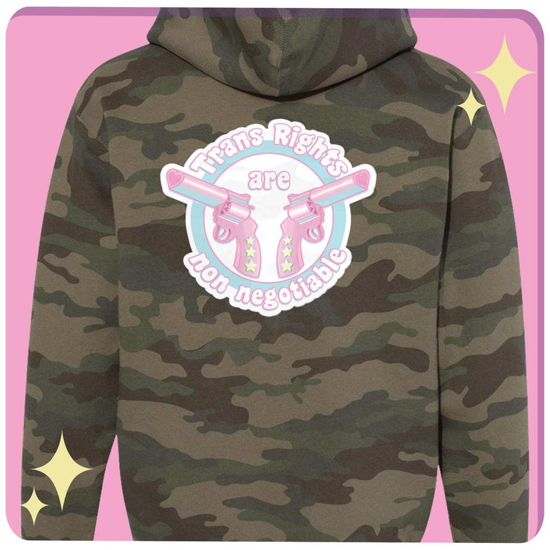 Trans Rights Camo Zip up Hoodie - Etsy