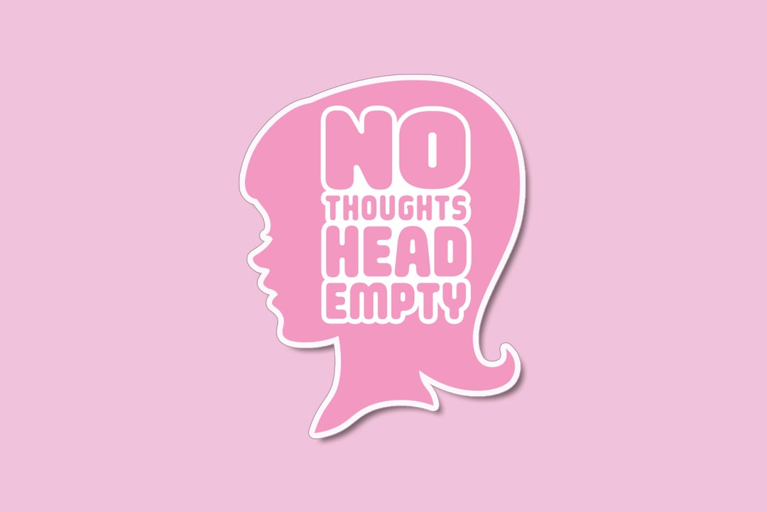 No Thoughts Head Empty Sticker - Etsy