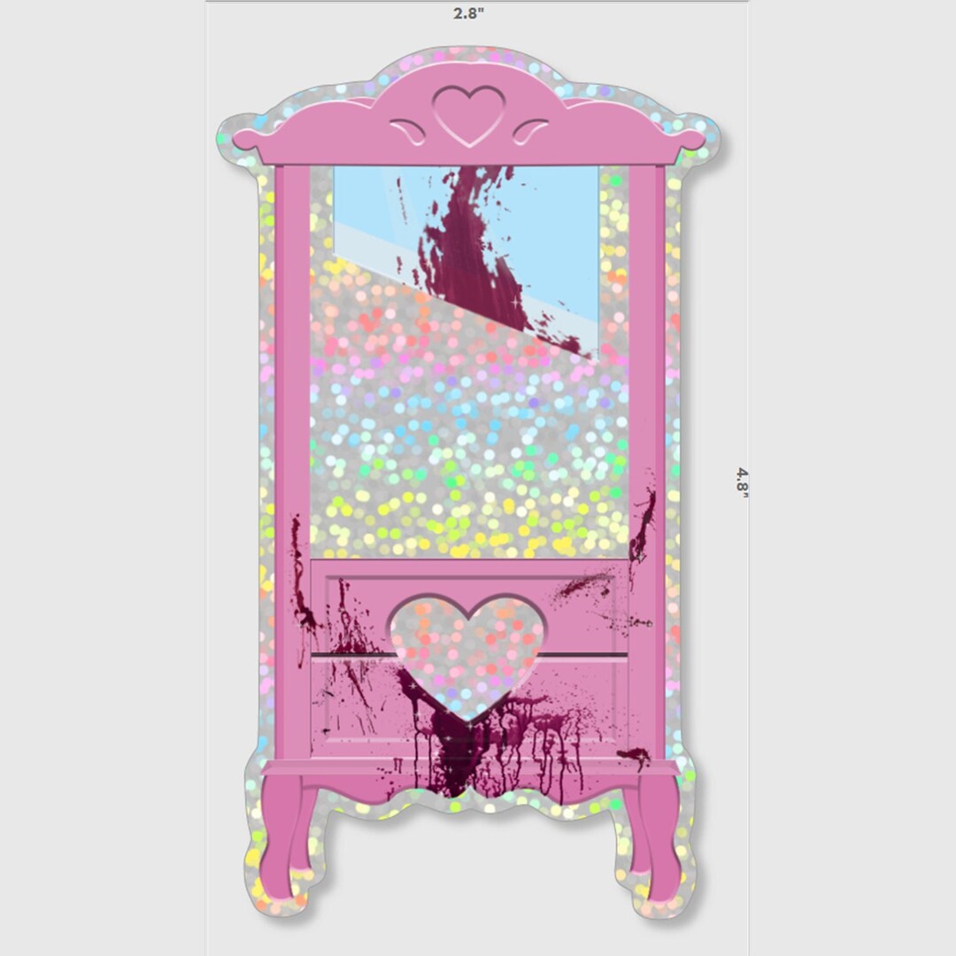 Holographic Pink Guillotine Sticker - Etsy