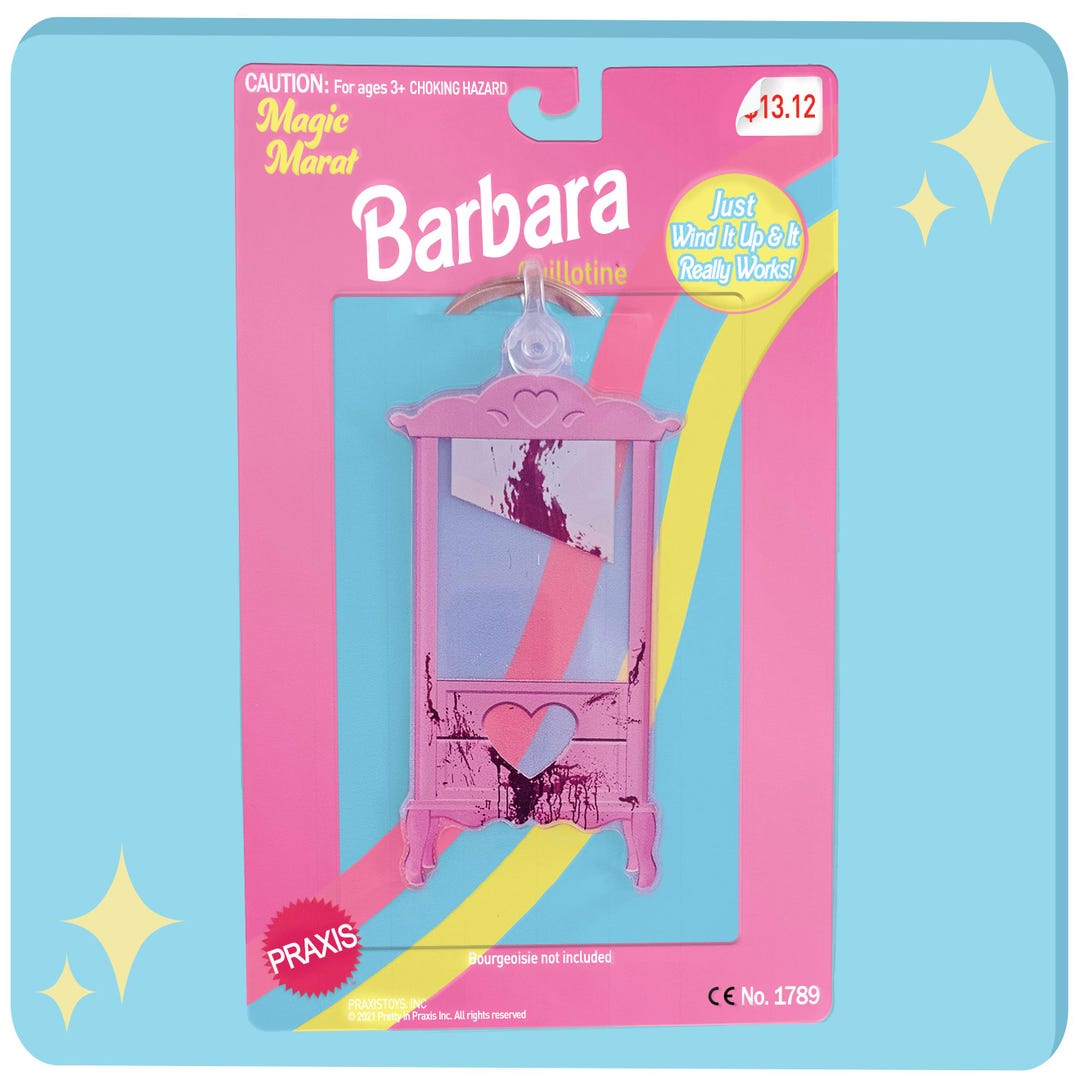 Pink Guillotine Keychain - Etsy