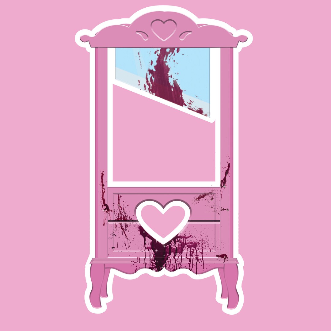 Pink Guillotine Sticker - Etsy