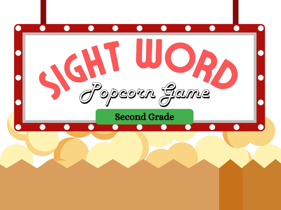 2nd Grade Dolch Sight Word Popcorn Game | Second Year Grades Fry Center ...