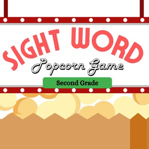 2nd Grade Dolch Sight Word Popcorn Game | Second Year Grades Fry Center ...