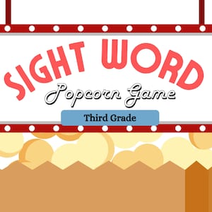 3rd Grade Dolch Sight Word Popcorn Game | Third Year Grades Fry Center ...
