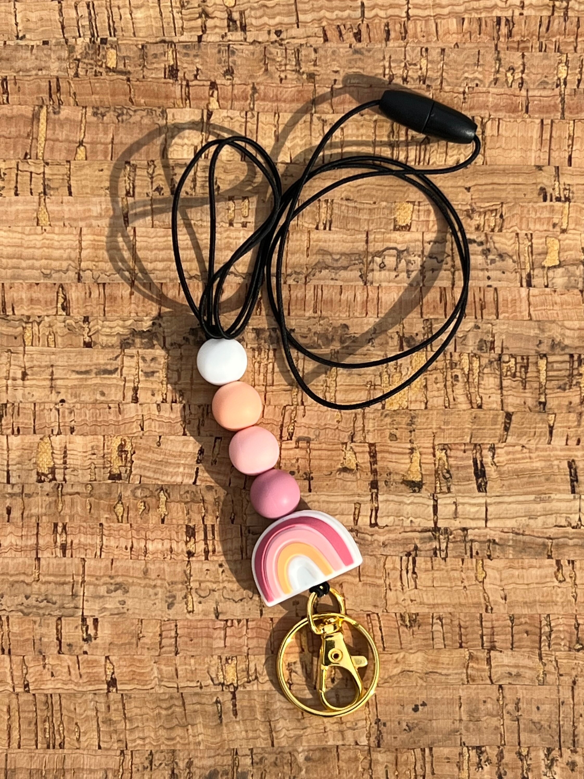 Boho Rainbow Lanyard Cute Beaded Lanyards for Women - Etsy