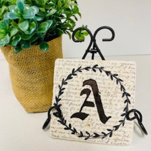 Letter Coaster - Etsy