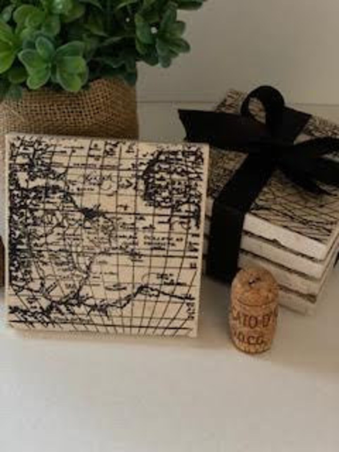 World Map Coaster Set 1 Design/set - Etsy