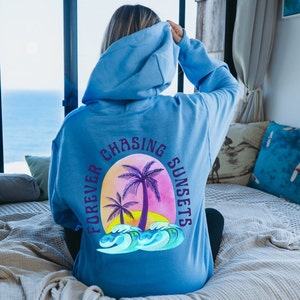 Warm Sunset Hoodie Watch the Sunset Ocean Beach Hoodie Sunset Summer ...