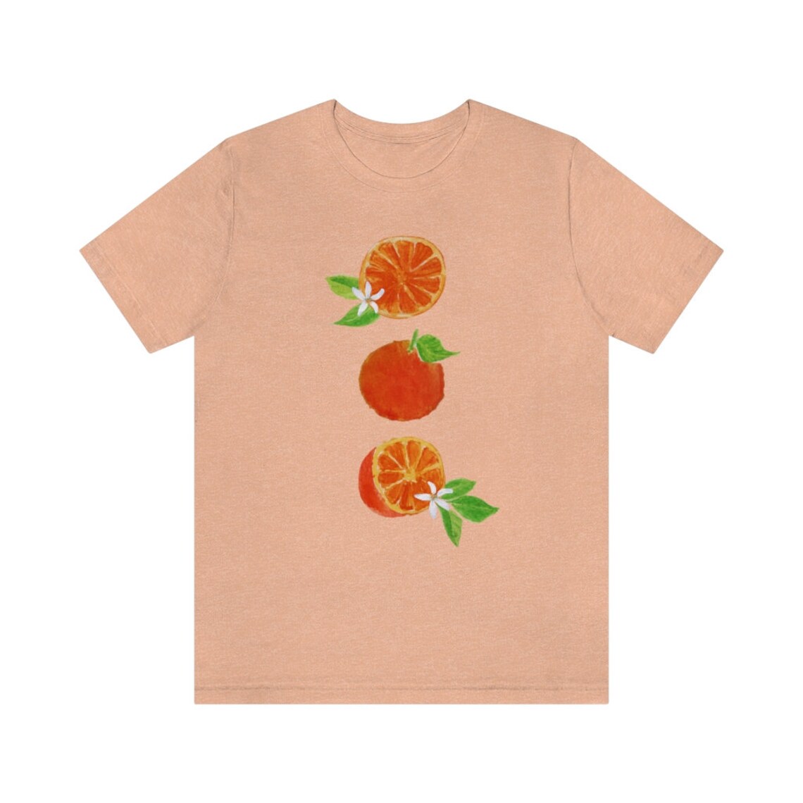 Orange Fruit Shirt Cottagecore Shirt Fruit Print Shirt | Etsy