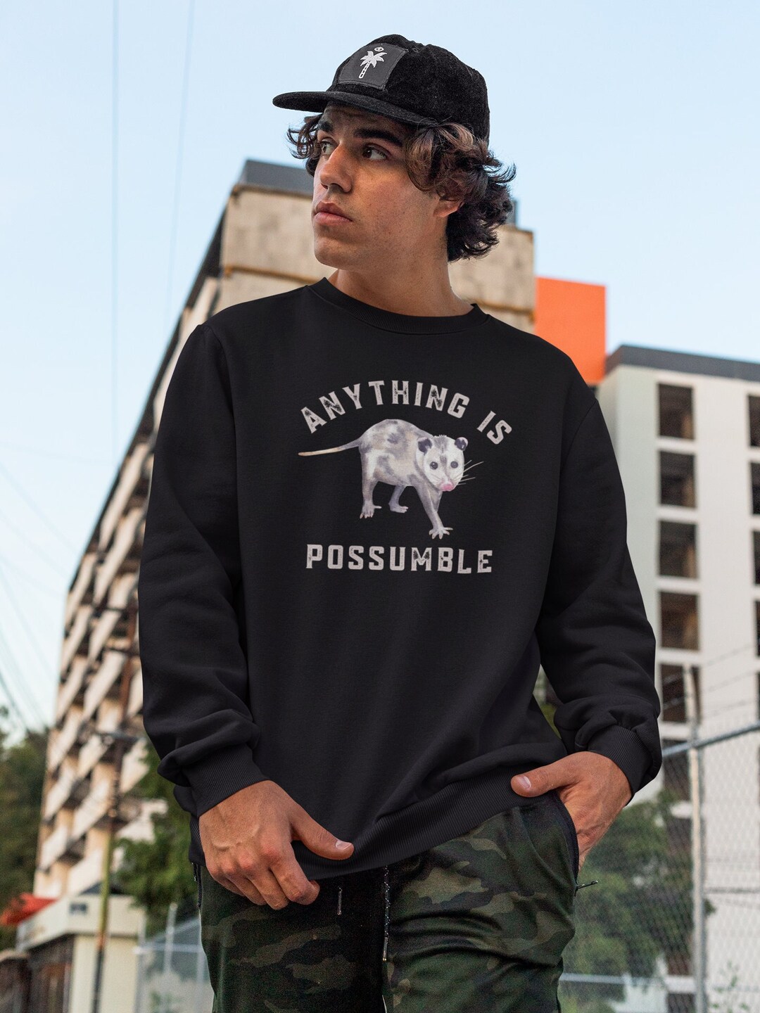 Possum Sweatshirt Cute Possum Sweater Opossum Sweatshirt - Etsy