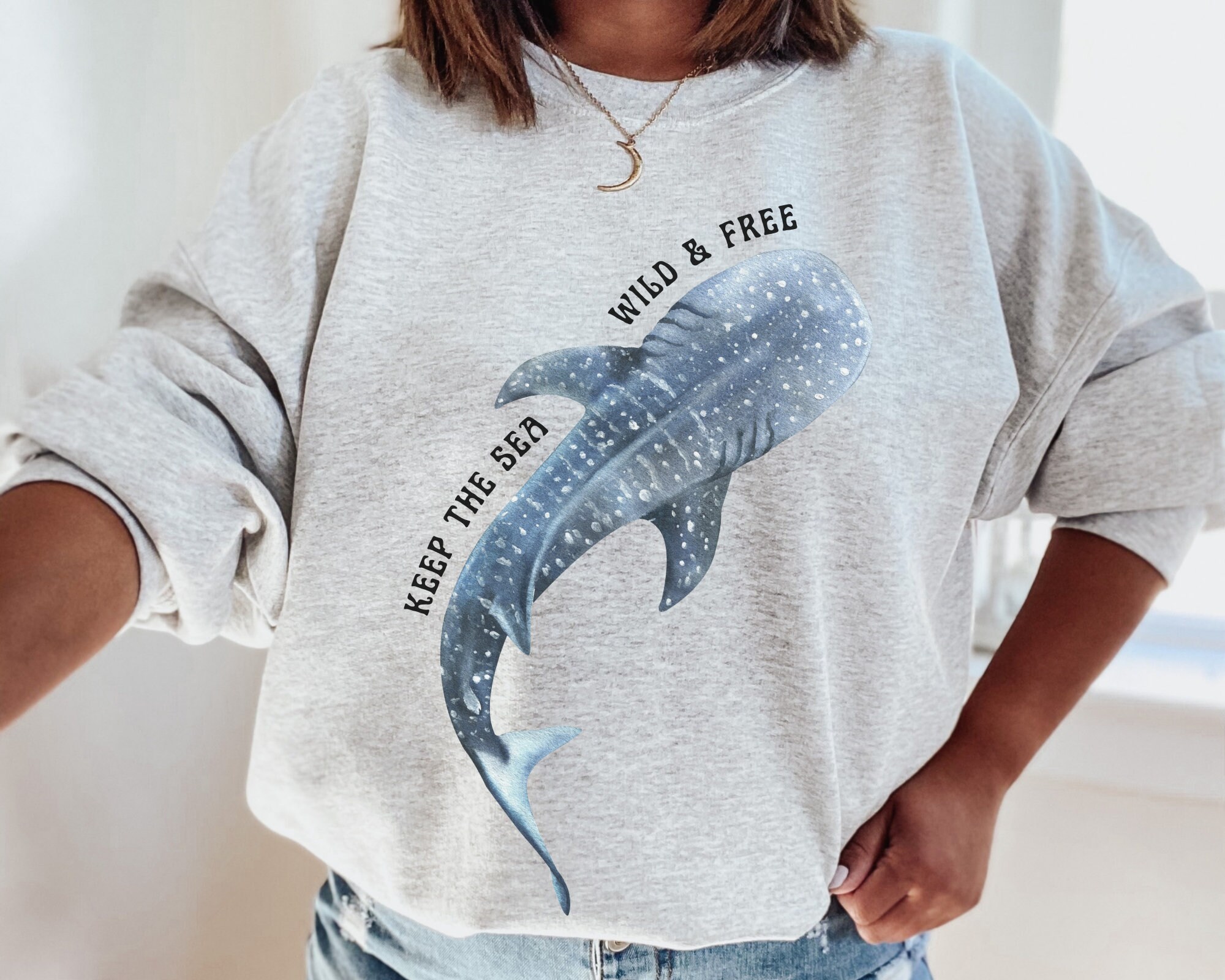 Whale Shark Sweatshirt Whale Shark Sweater Beach Sweatshirt Beachy ...