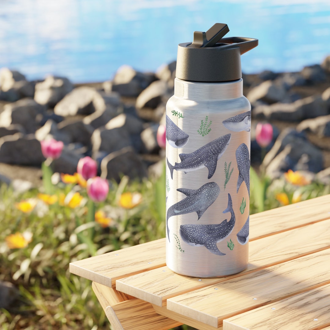 Whale Shark Water Bottle Tumbler Whale Shark Gift Marine Biology Gift ...