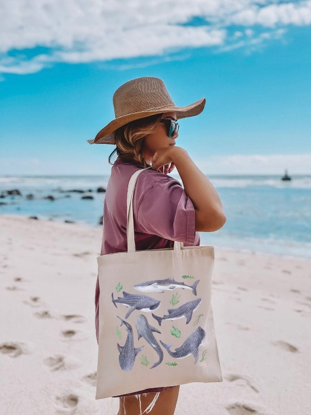 Whale Shark Tote Bag Whale Shark Gift Marine Biology Gift Whale Sharks ...